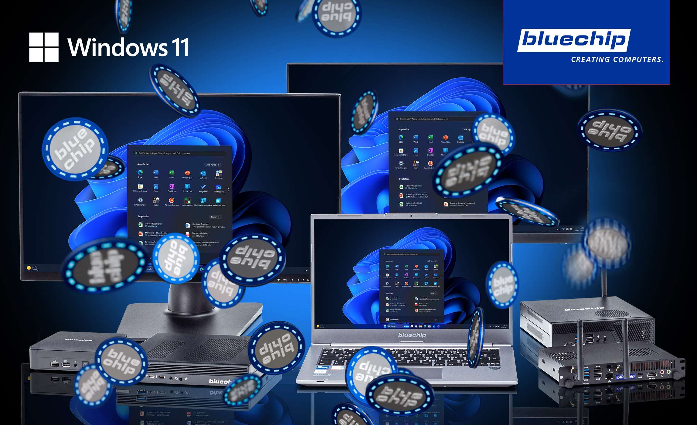 bluechip Systeme mit Windows 11 – ab sofort zum Kauf oder zur Miete erhältlich